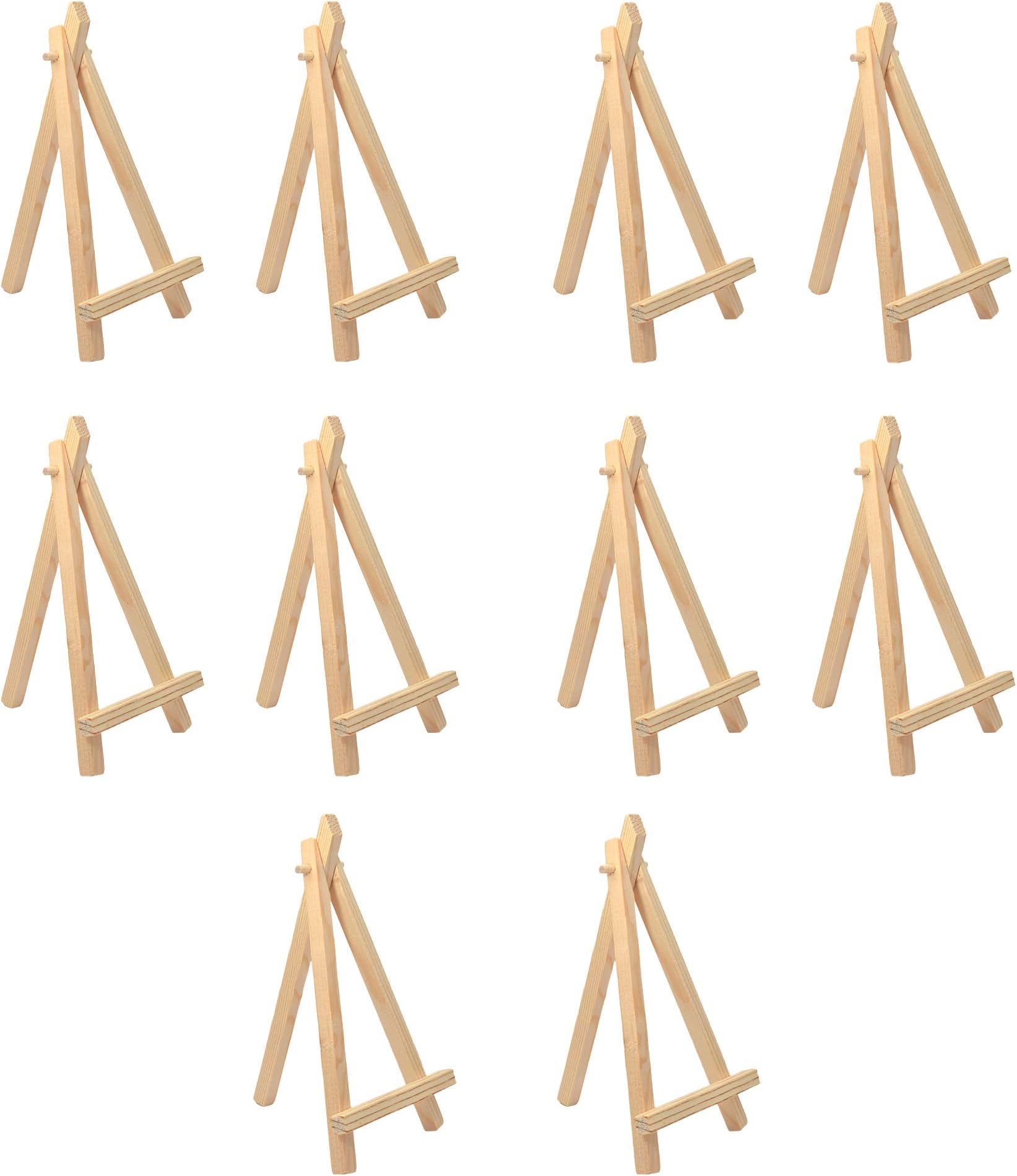 Buzz Cool Mini Wooden Display Easel Tripod Stand 6 inch,5pcs with ...