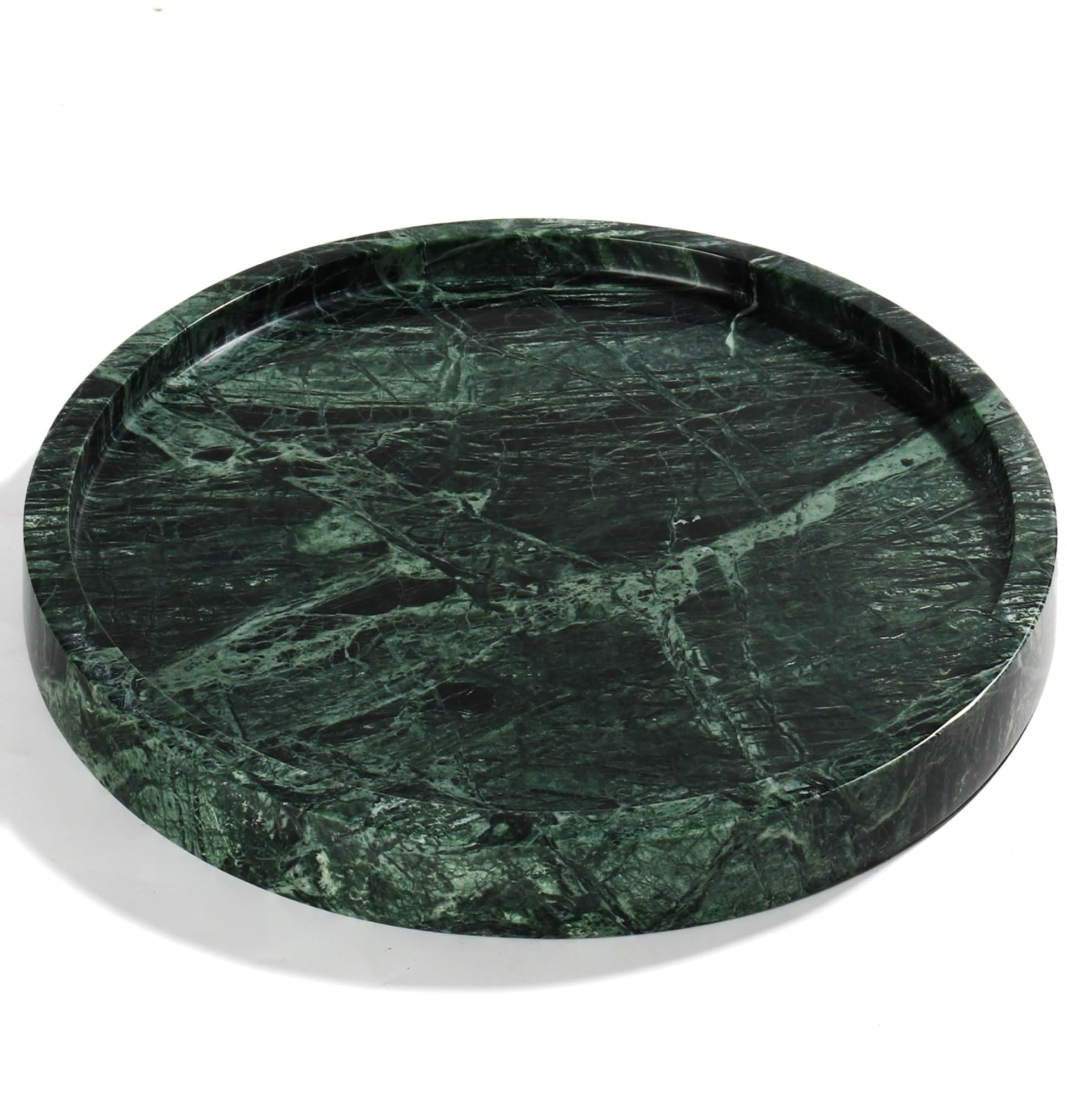 Amazon.com: YMXYJM 100% Natural Round Marble Tray for Bathroom, Genuine ...