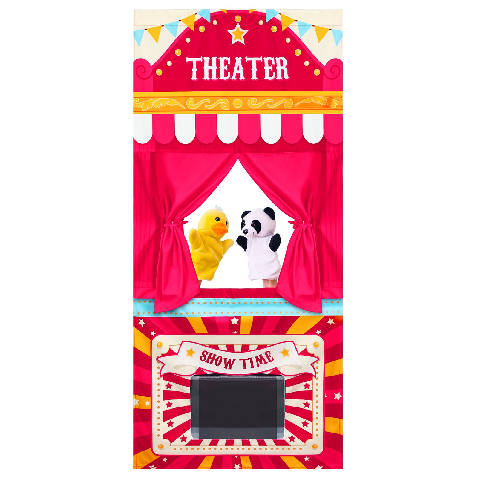 Amazon.com: VitalCozy Doorway Puppet Theater with 2 Adjustable Rods ...