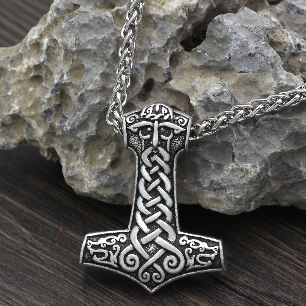PRETTYROSARY THOR HAMMER NECKLACE CHAIN - VIKING GIFTS FOR MEN ...