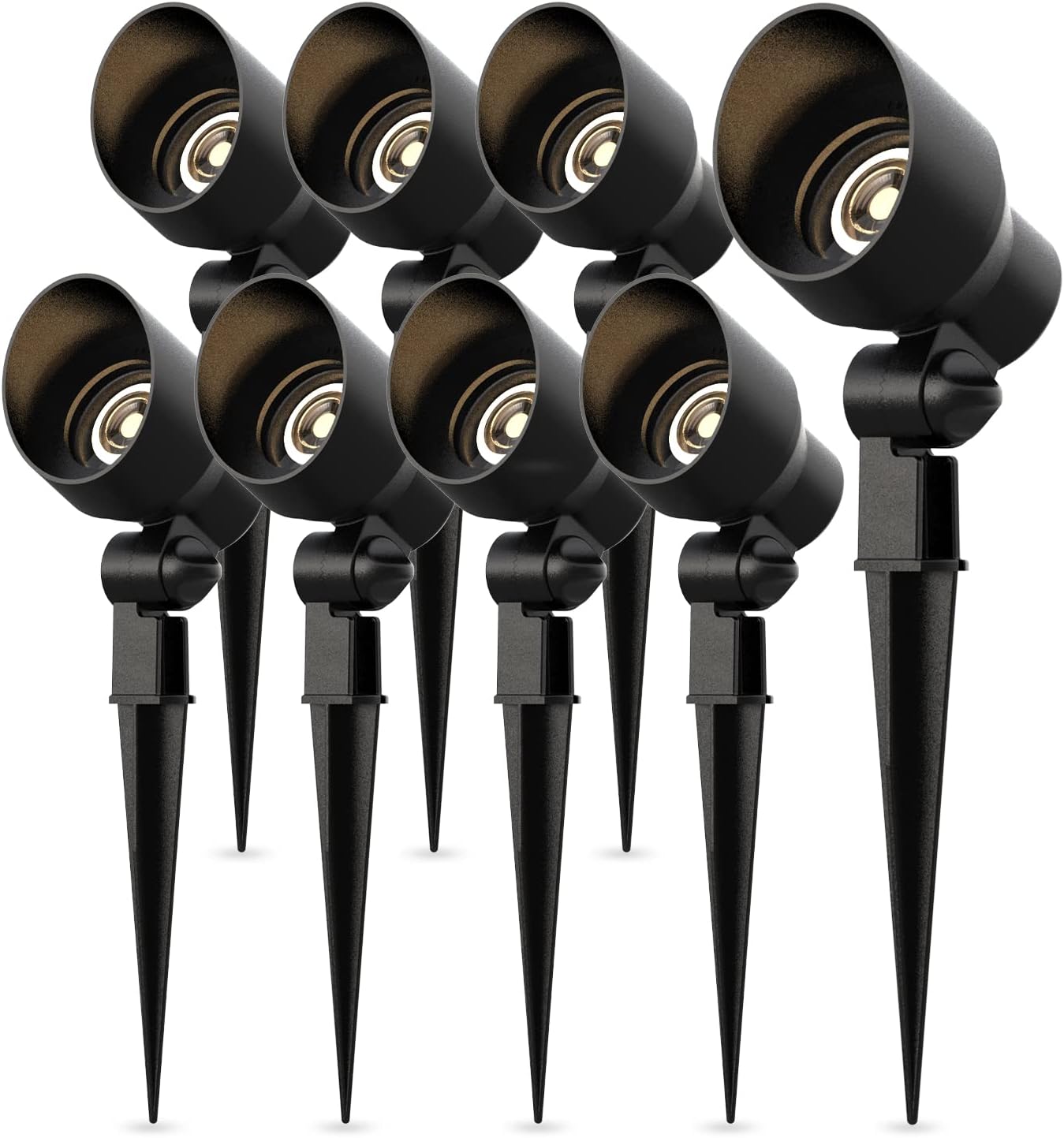 Malibu 8 Pack Low Voltage Spotlights Outdoor Landscape Lighting 20W 145 ...