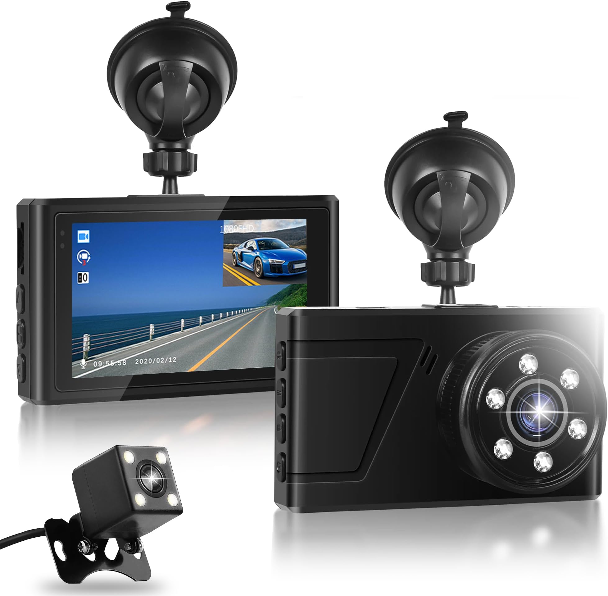 Amazon.com: LAMONKE Dash Cam, 1080P Dash Camera for Cars with 4Inch LCD ...