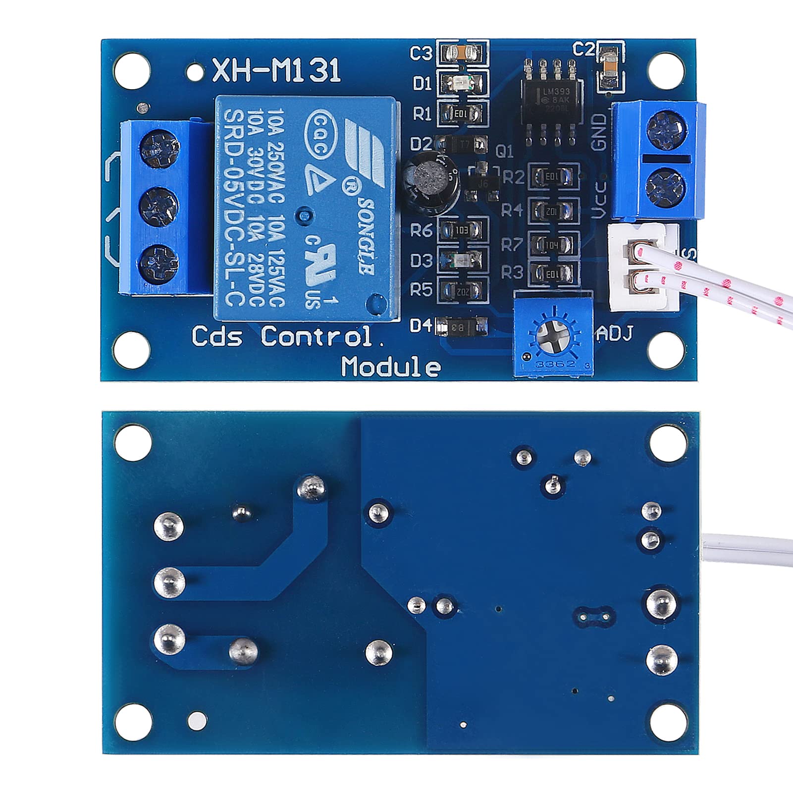 Snapklik.com : QCCAN 5pcs XH-M131 Photoresistor Relay Module, DC 5V 10A ...