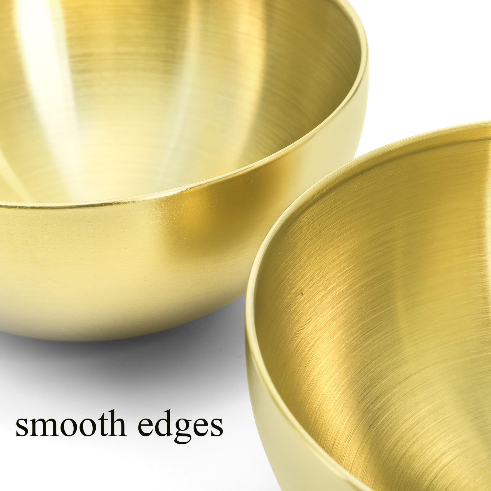 Snapklik.com : 10 Pack Gold Serving Bowls, 5.9 Inch Salad Bowl ...