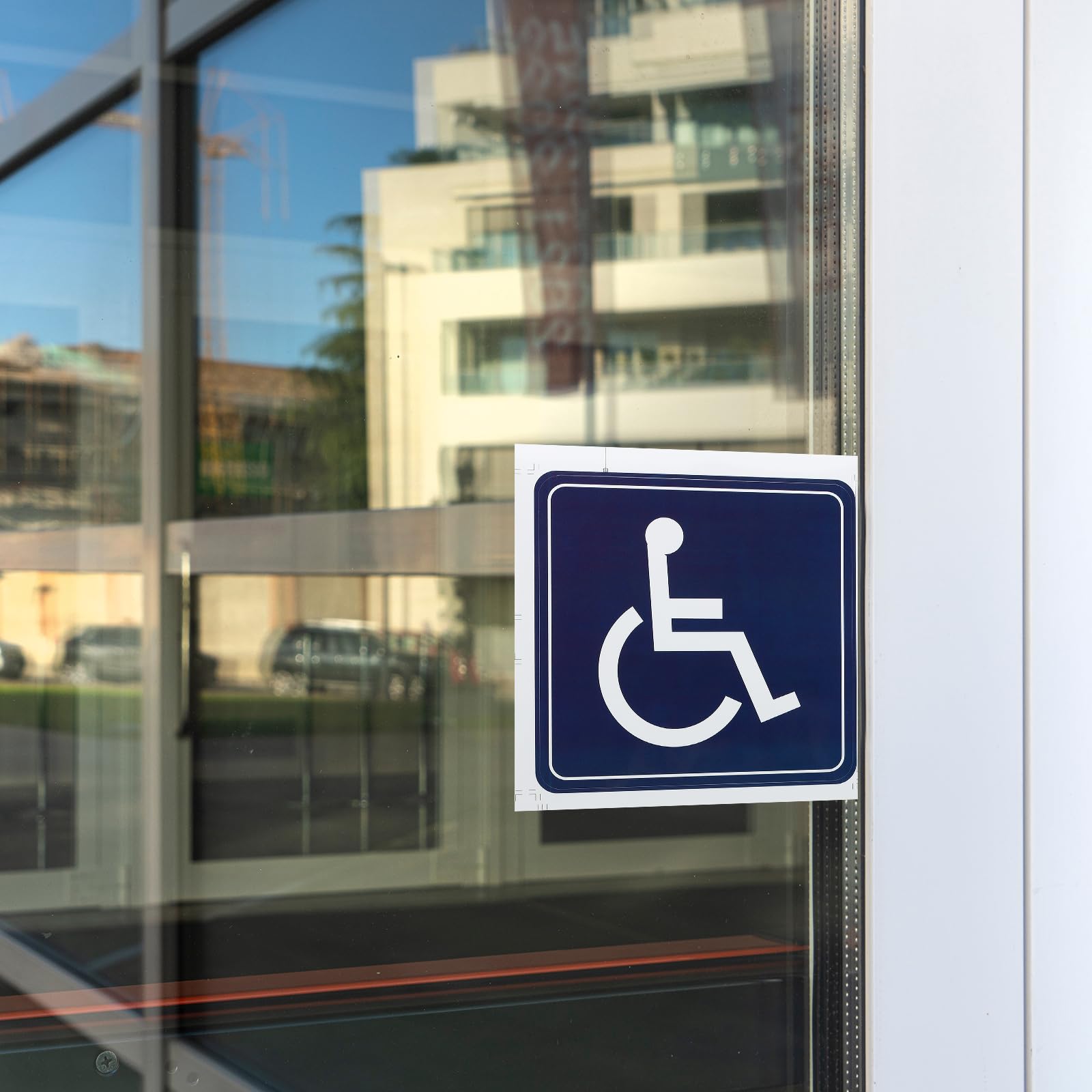 PATIKIL Handicap Sign Stickers 6×6 Inch, 12 Pack Vinyl Accessible Sign ...