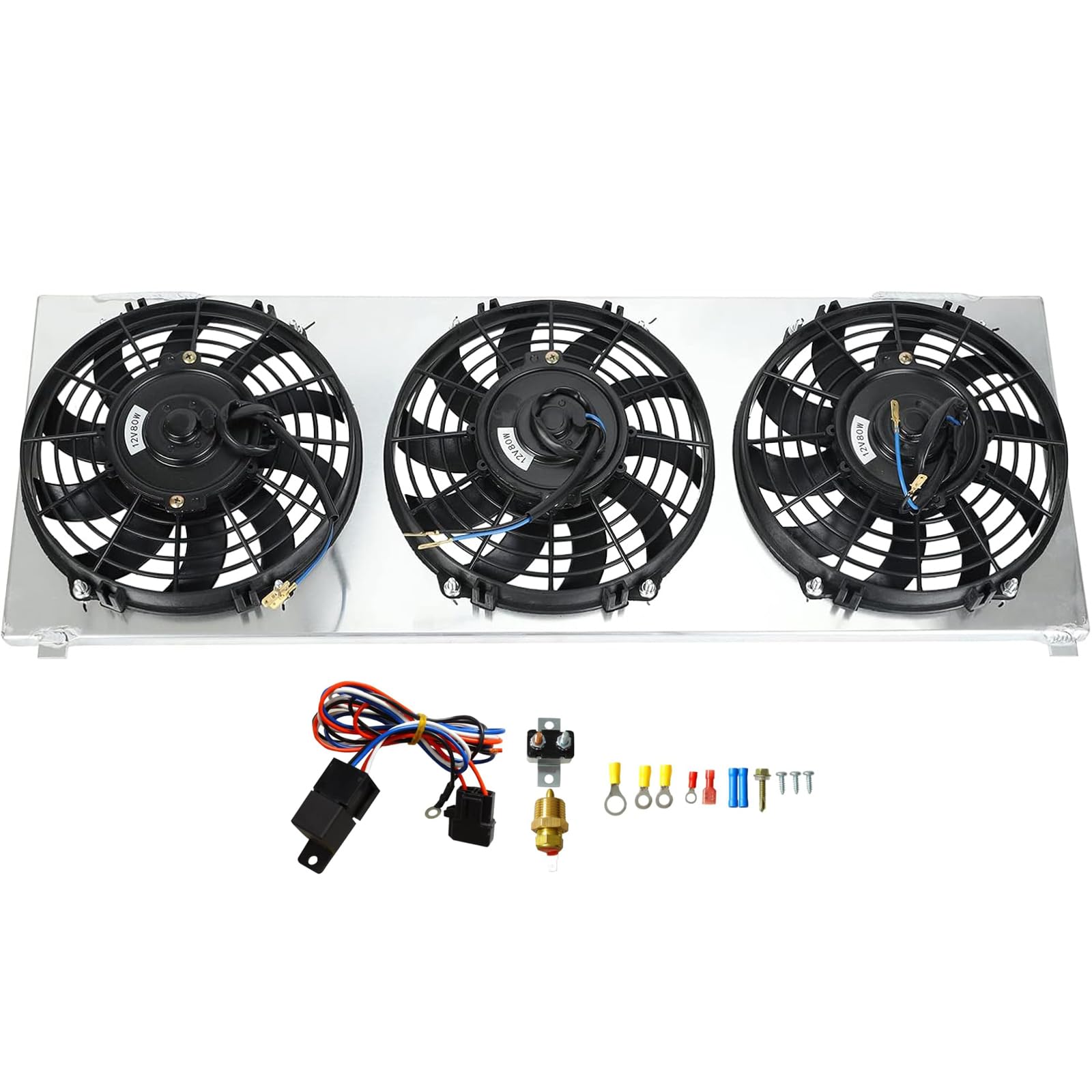 Amazon.com: Performance 12V 80W Three 9" 9inch Electric Radiator Fans ...