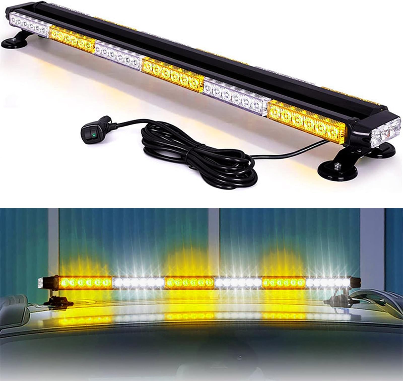 Amazon.com: Ganggend 38.5" 78 LED Strobe Light Bar, Double Side ...