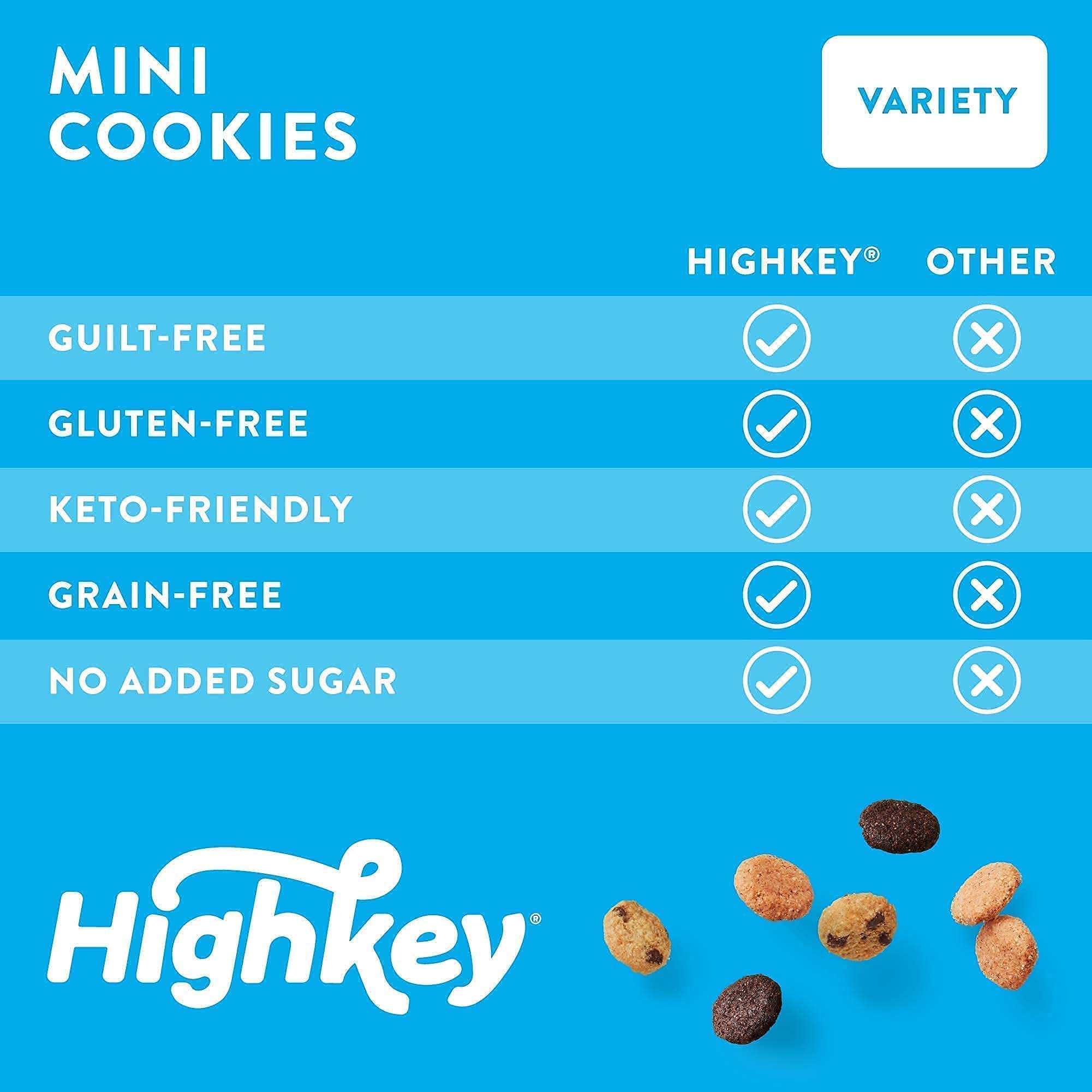 Buy HighKey Sugar Free Cookies Variety Pack - 6.75oz Keto Snacks Zero ...