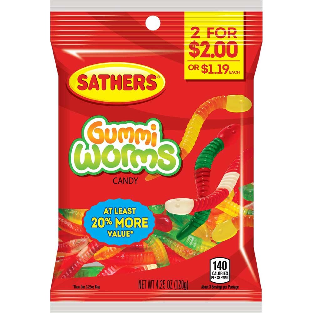 Amazon.com : GUMMI WORMS 4.25OZ : Grocery & Gourmet Food