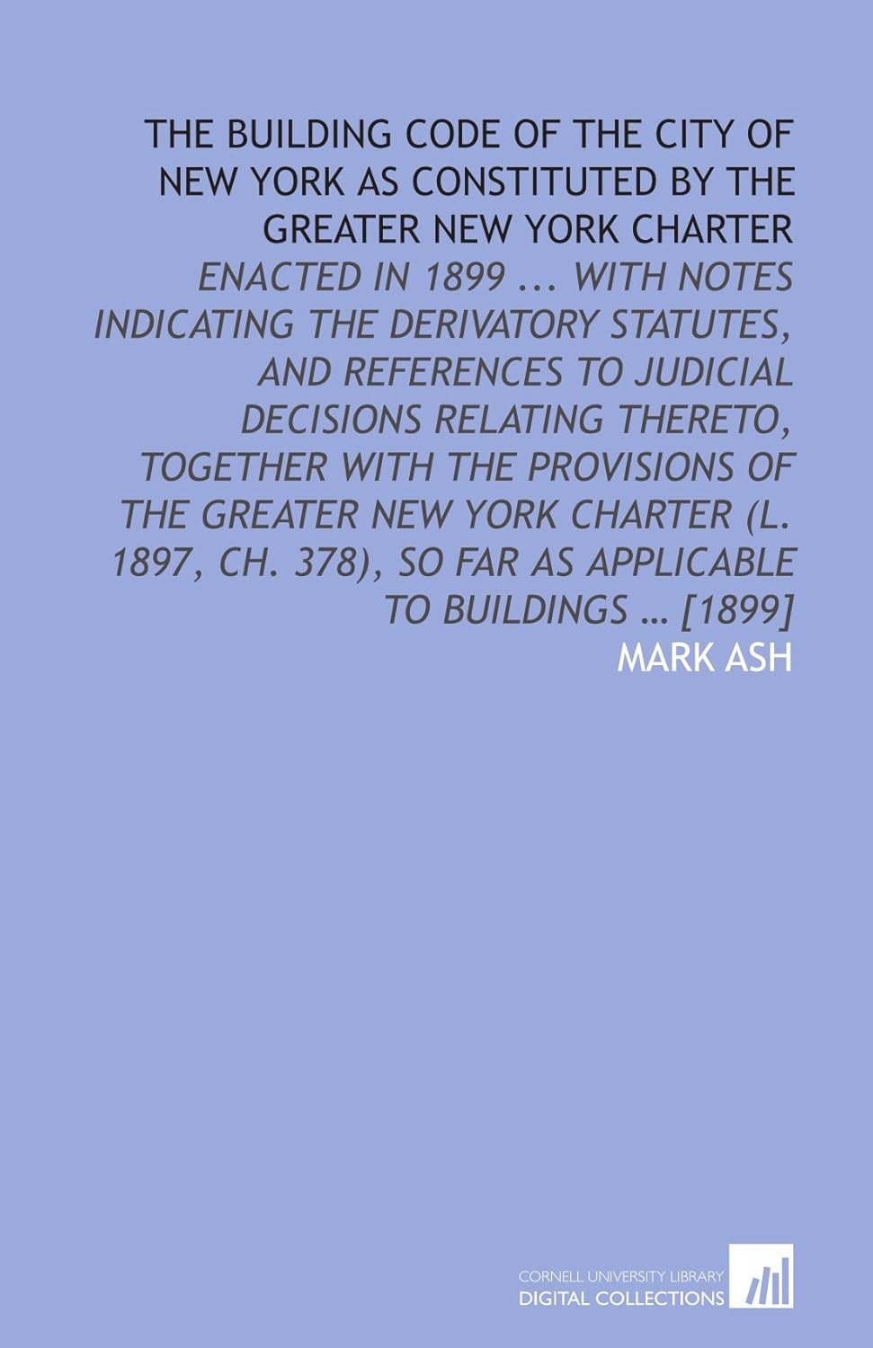 Amazon.com: The building code of the city of New York as constituted by ...
