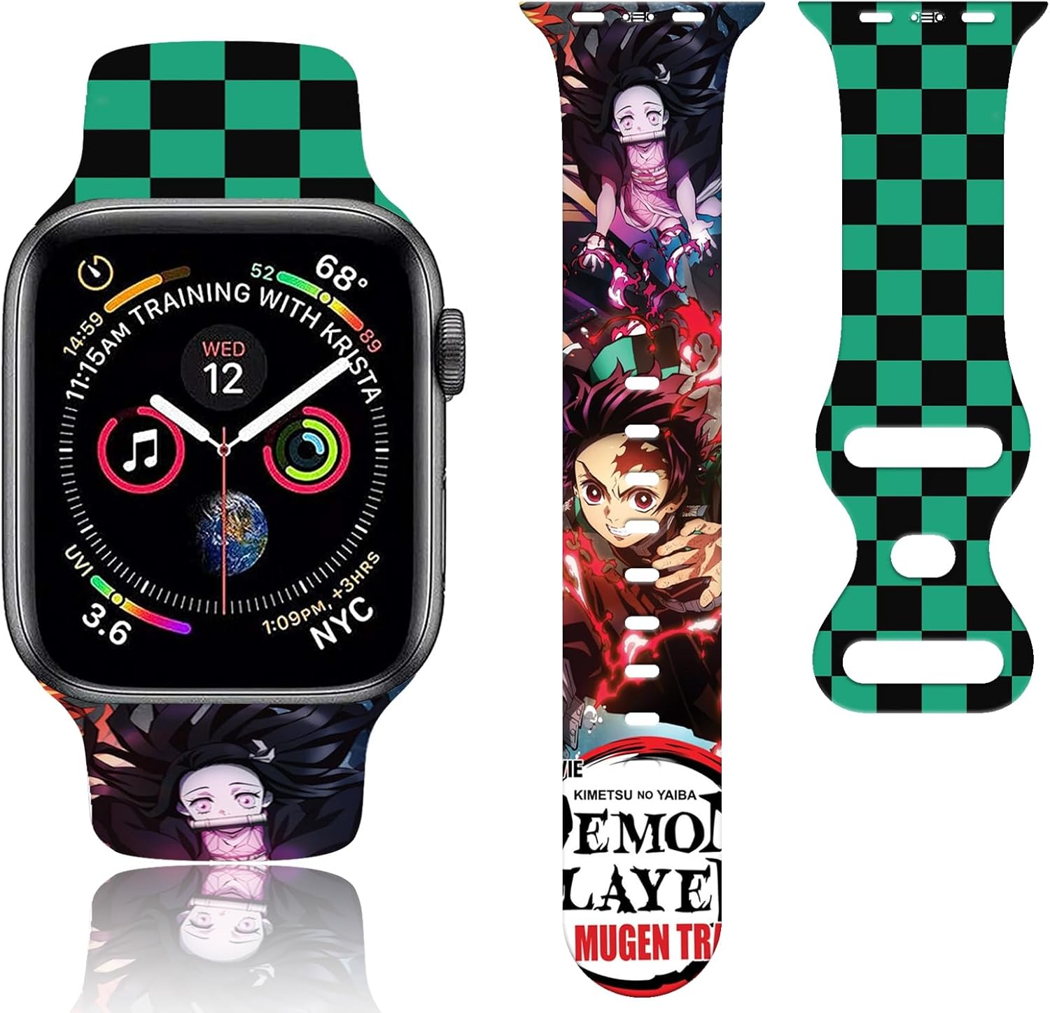 Amazon.com: Anime Watch Band Compatible with Watch Bands 42mm 44mm 45mm ...