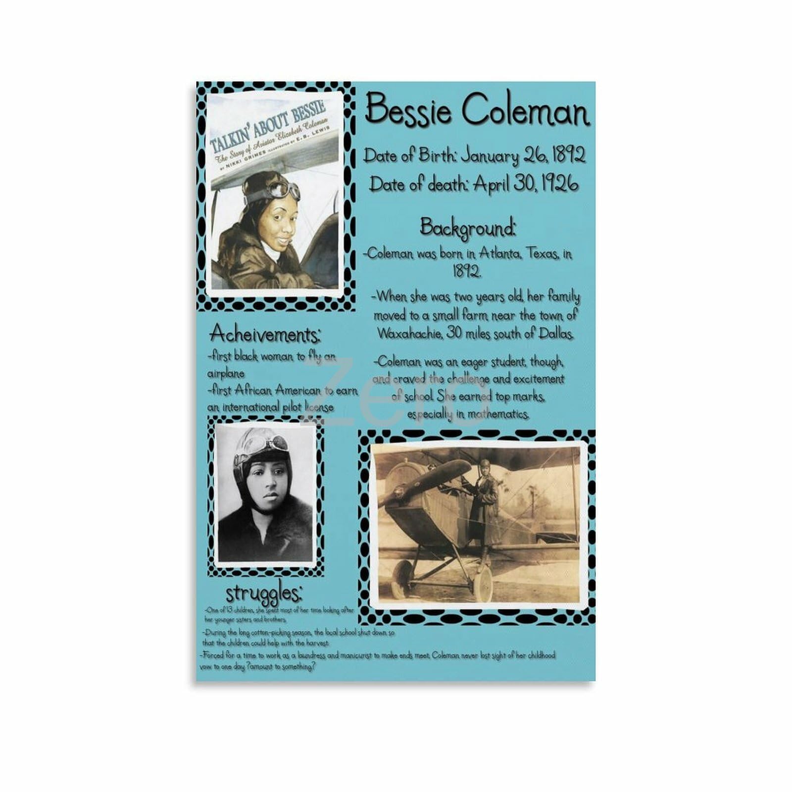 Elizabeth Bessie Coleman Quotes Bessie Coleman's Life