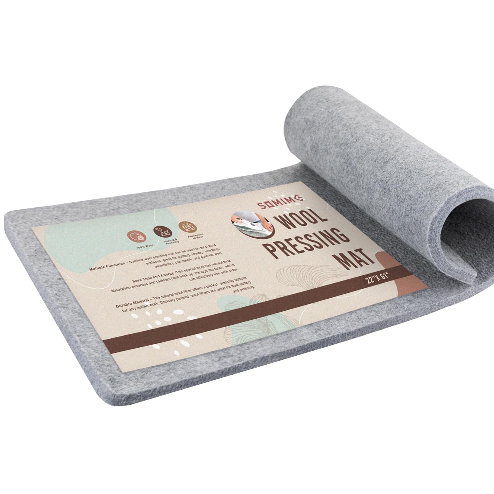 Amazon.com: Somime 22x61" Wool Pressing Mat, 100% New Zealand Wool ...