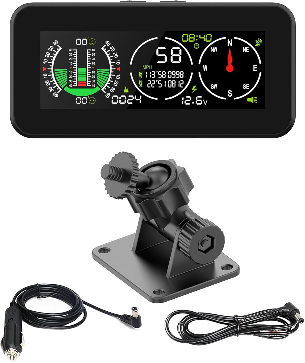 Car GPS Inclinometer 4x4 Speedometer Automotive Slope Meter with ...