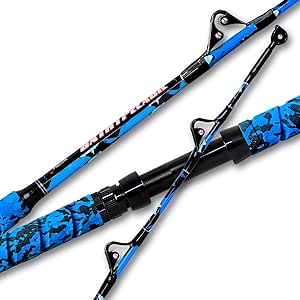 Amazon.com : Fiblink Saltwater Fishing Rod 1 Piece 7' Offshore Trolling ...