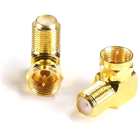 Amazon.com: Monoprice 106775 F Type Right Angle Female to Male Adapter ...