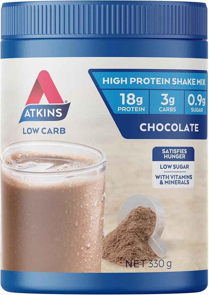 Atkins Low Carb Protein Shake Mix Chocolate, 330 grams : Amazon.com.au ...
