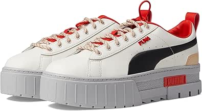Amazon.com | PUMA Mayze Retro Grade Vaporous Gray/Puma Black/Burnt Red ...