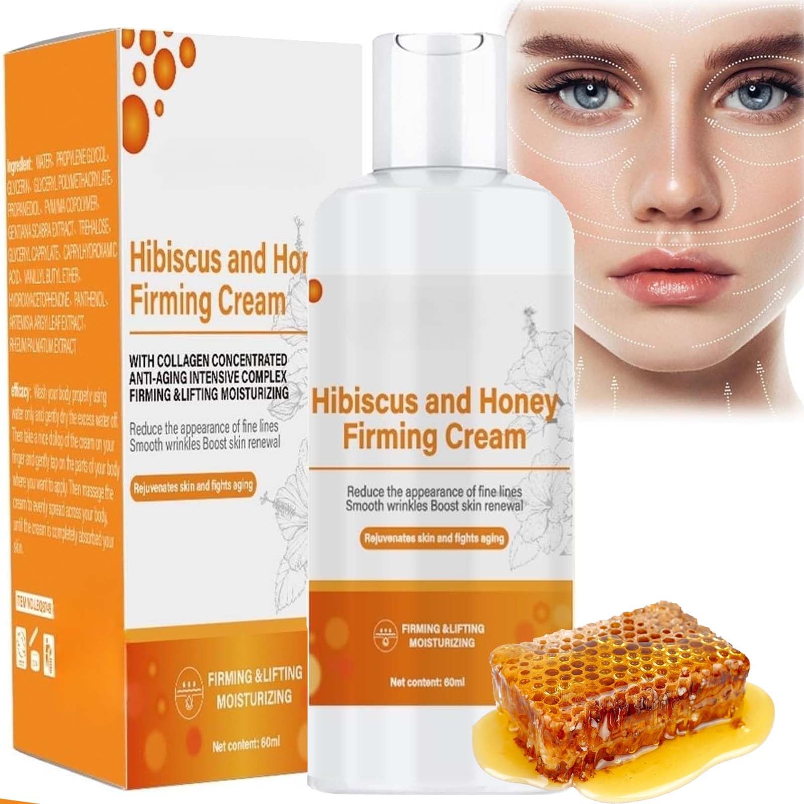 Hibiscus and Honey Firming Cream - Skin Tightening Lotion for Face ...
