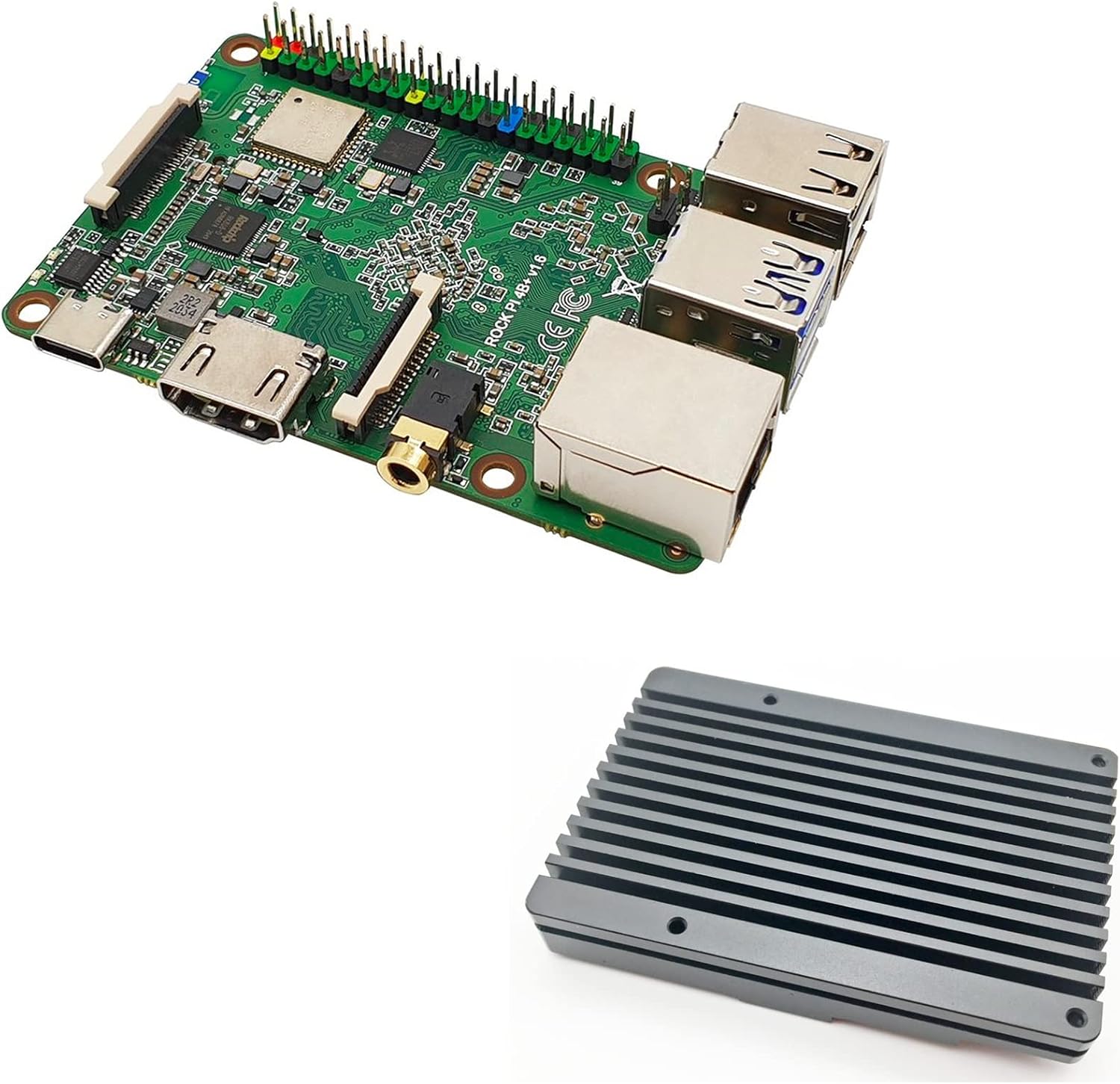 Amazon.com: Rock Pi 4 Plus Model B Rockchip RK3399 SBC Single Board Computer eMMC Flash pre ...