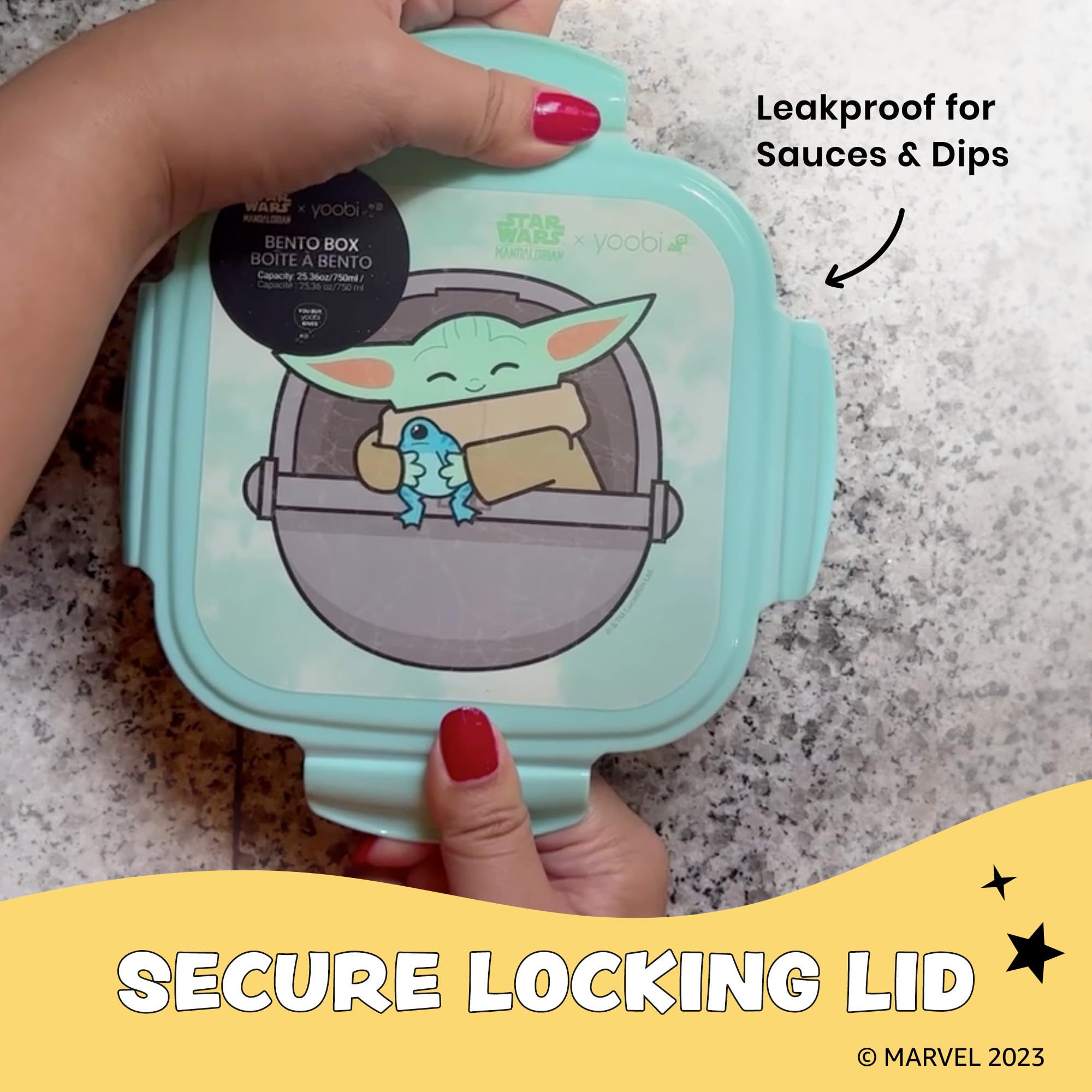 Snapklik.com : Yoobi Star Wars X Grogu Bento Box And Ice Pack For Kids ...
