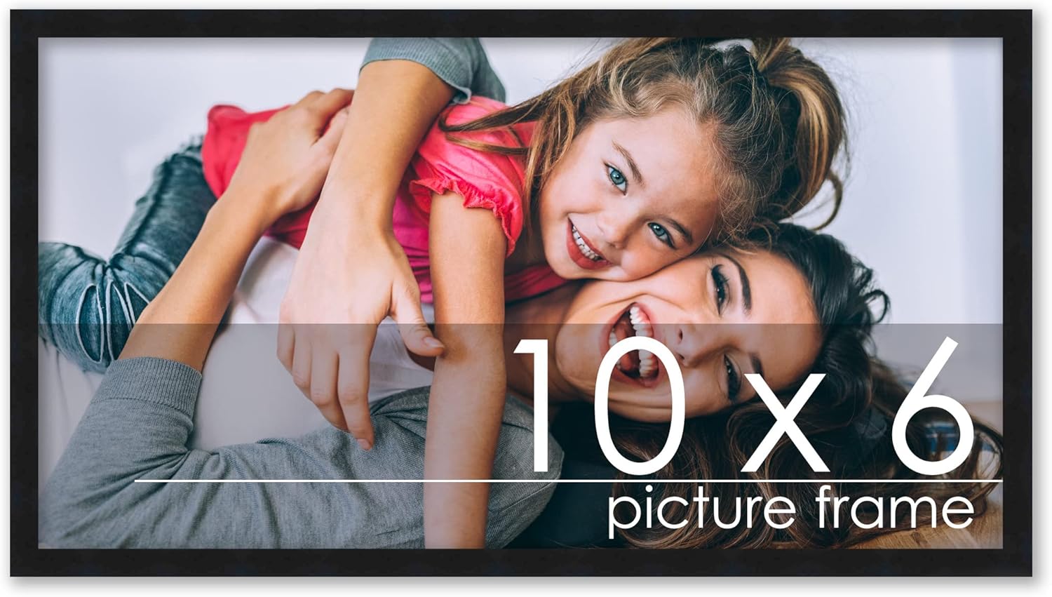 Amazon.com - Poster Palooza 10x6 Frame Black Solid Wood Picture Frame ...