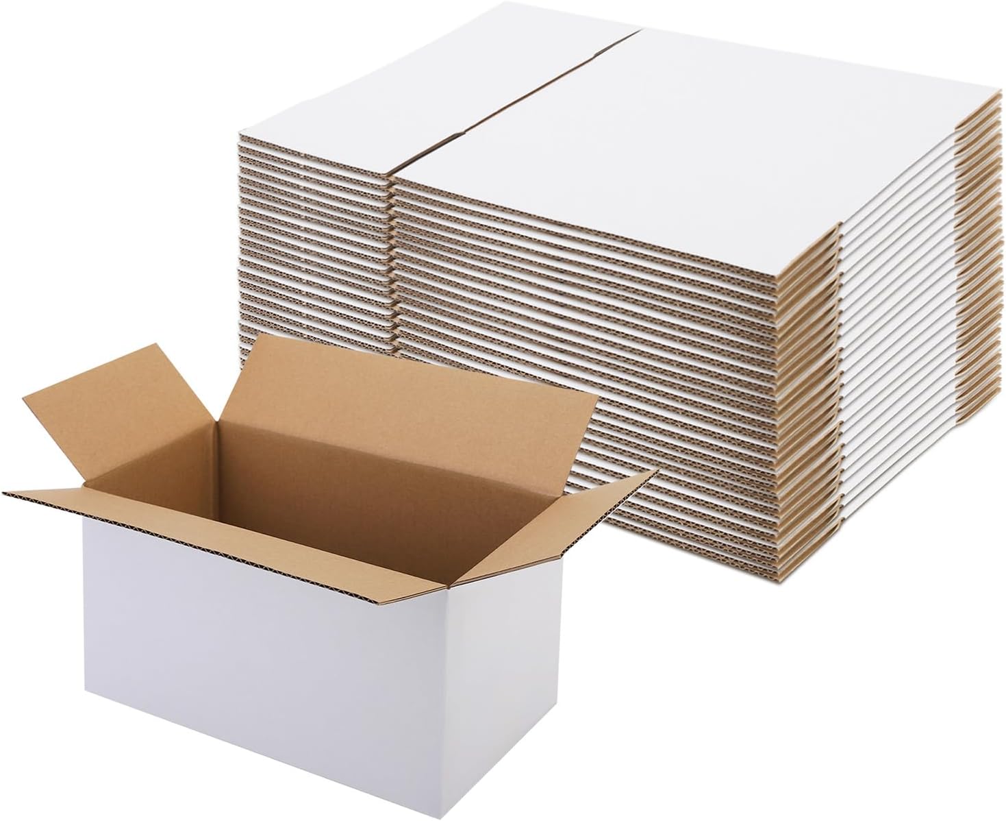 Amazon.com: LEPTADDS 11x6x6 Inches White Shipping Boxes Pack of 25 ...