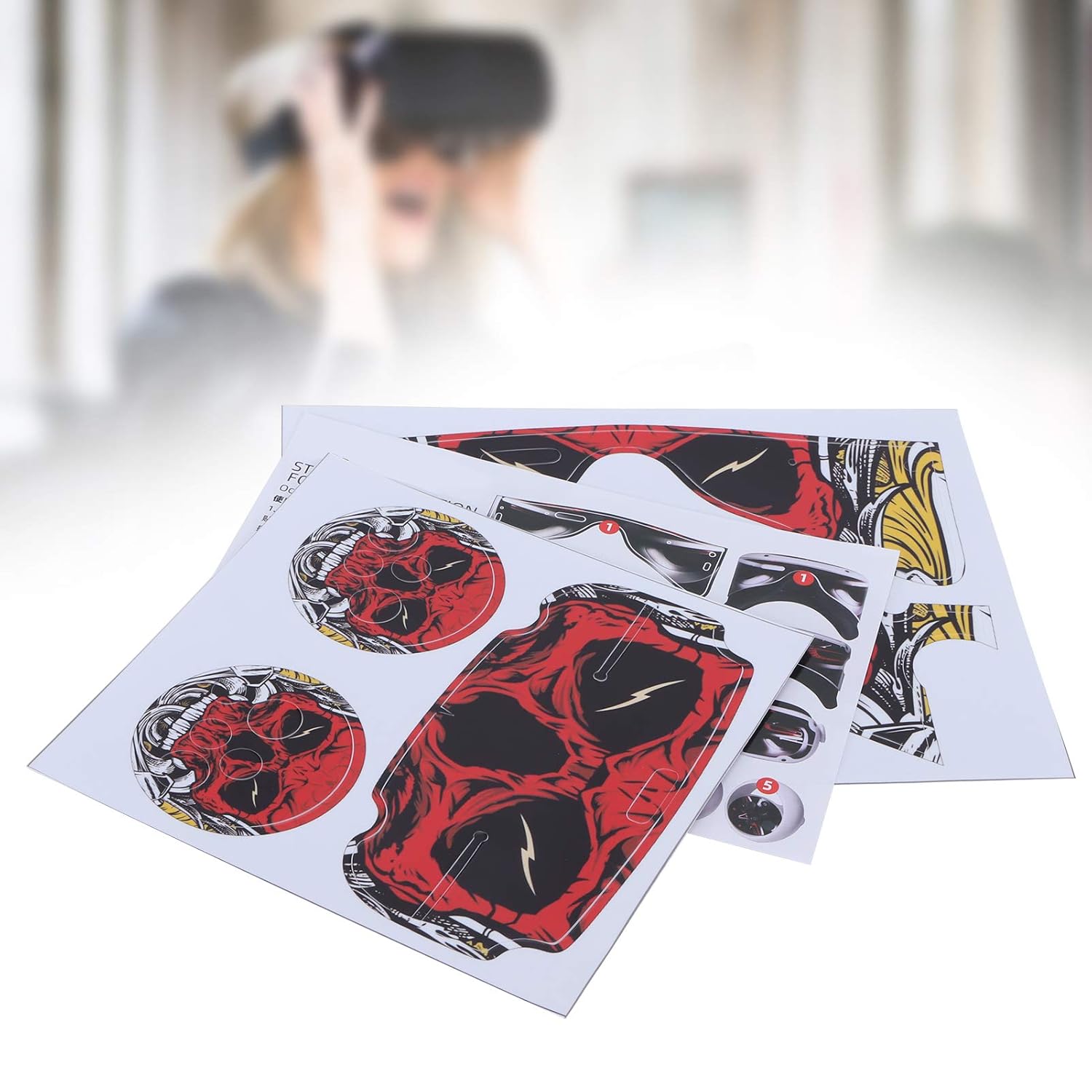 VR Glasses Stickers, VR Glasses Skin Sticker PVC Material VR Controller ...