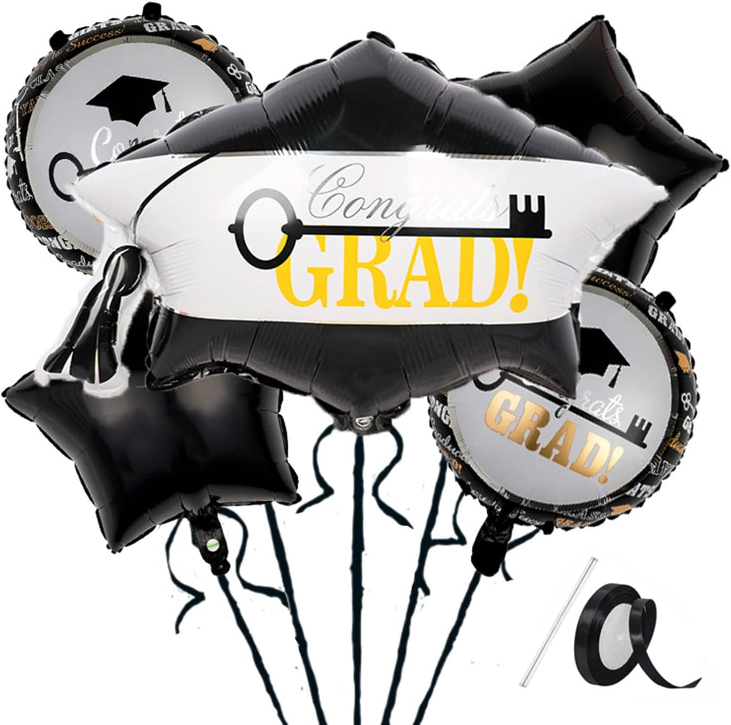 Amazon.com: 5PCS Giant Graduation Foil Balloon Party Decoration ...