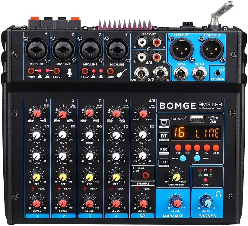 Amazon.com: TC-Home 4 Channel Professional Powered Mixer power mixing ...