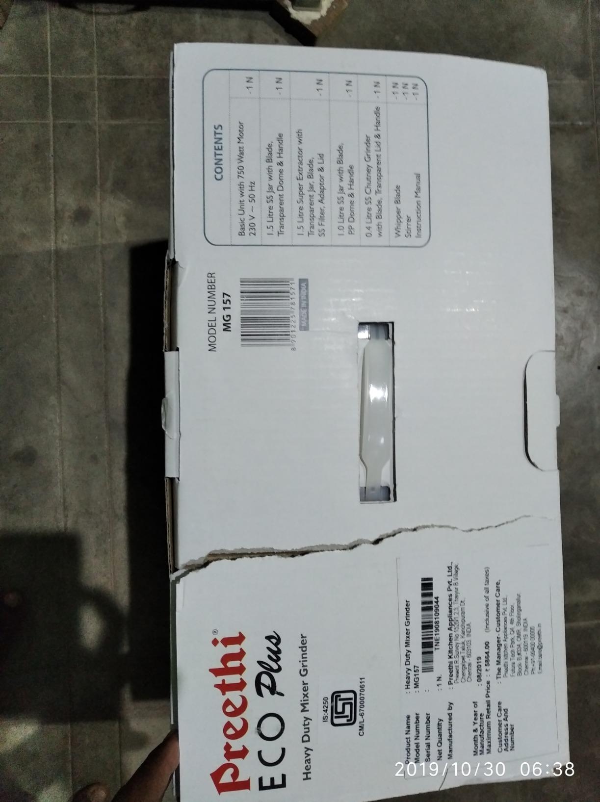 Buy Preethi Eco Plus MG 157 mixer grinder, 750 watt, 4 jars includes ...