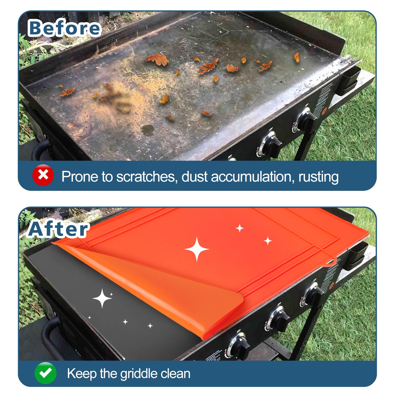 MOFEEZ Griddle Mat, Food Grade Silicone Mat, Customizable Size ...