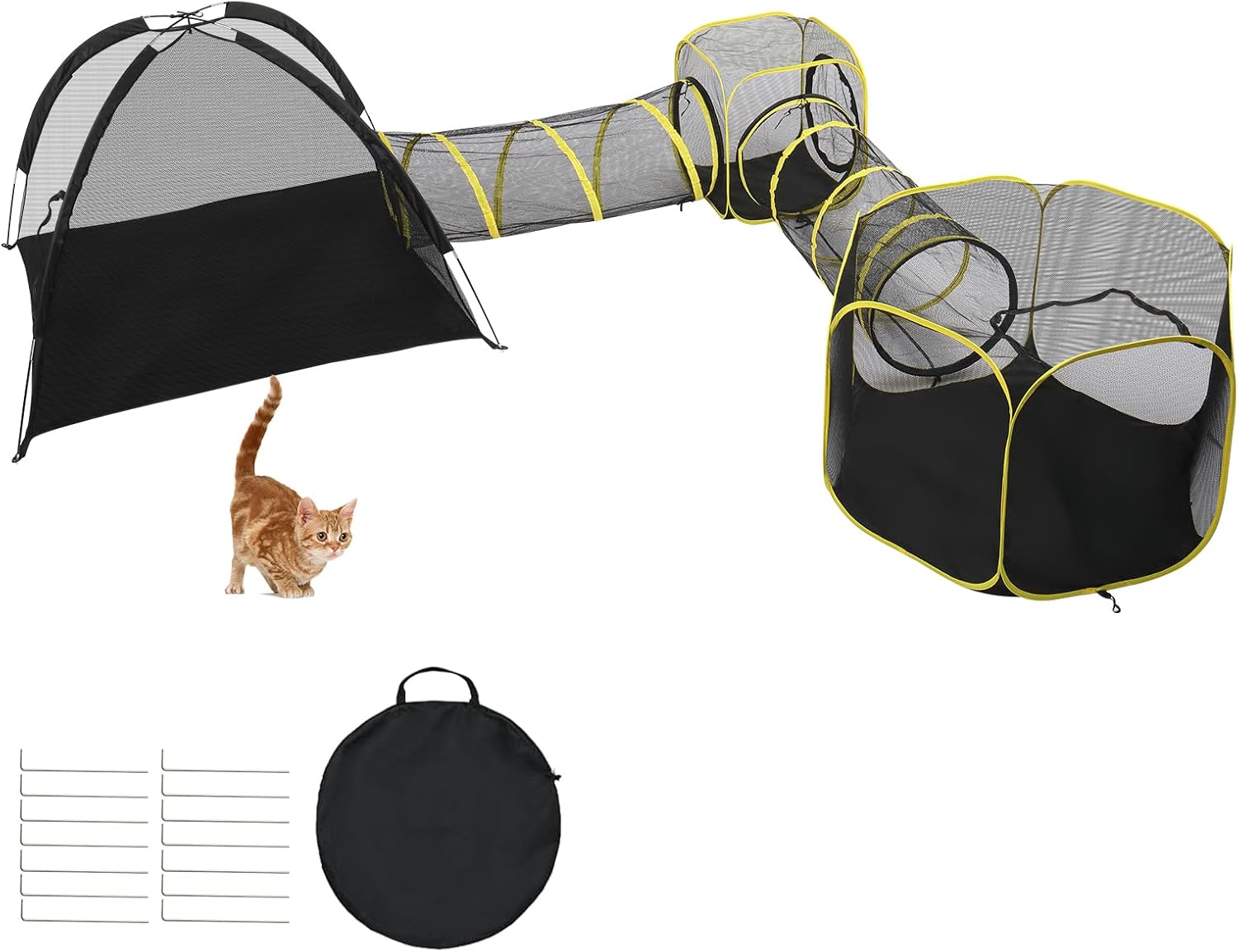 Amazon.com: VINGLI Cat Tunnel, Portable Kitten Tent, Indoor & Outdoor ...