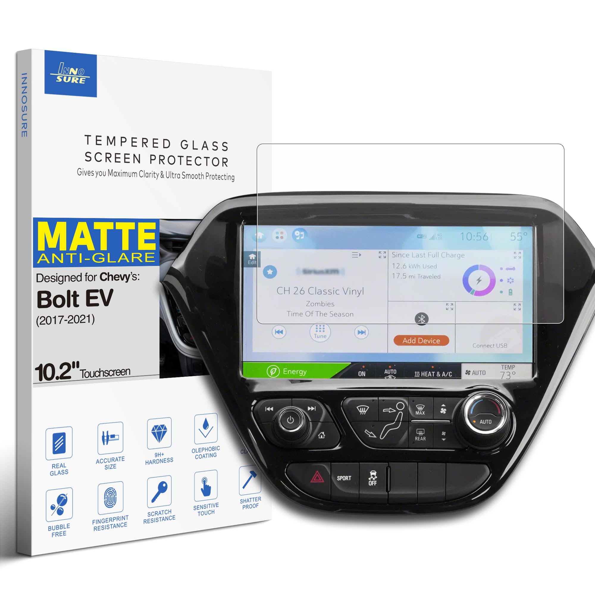 Amazon.com: INNOSURE Tempered Glass AG Screen Protector for (2017-2021 ...