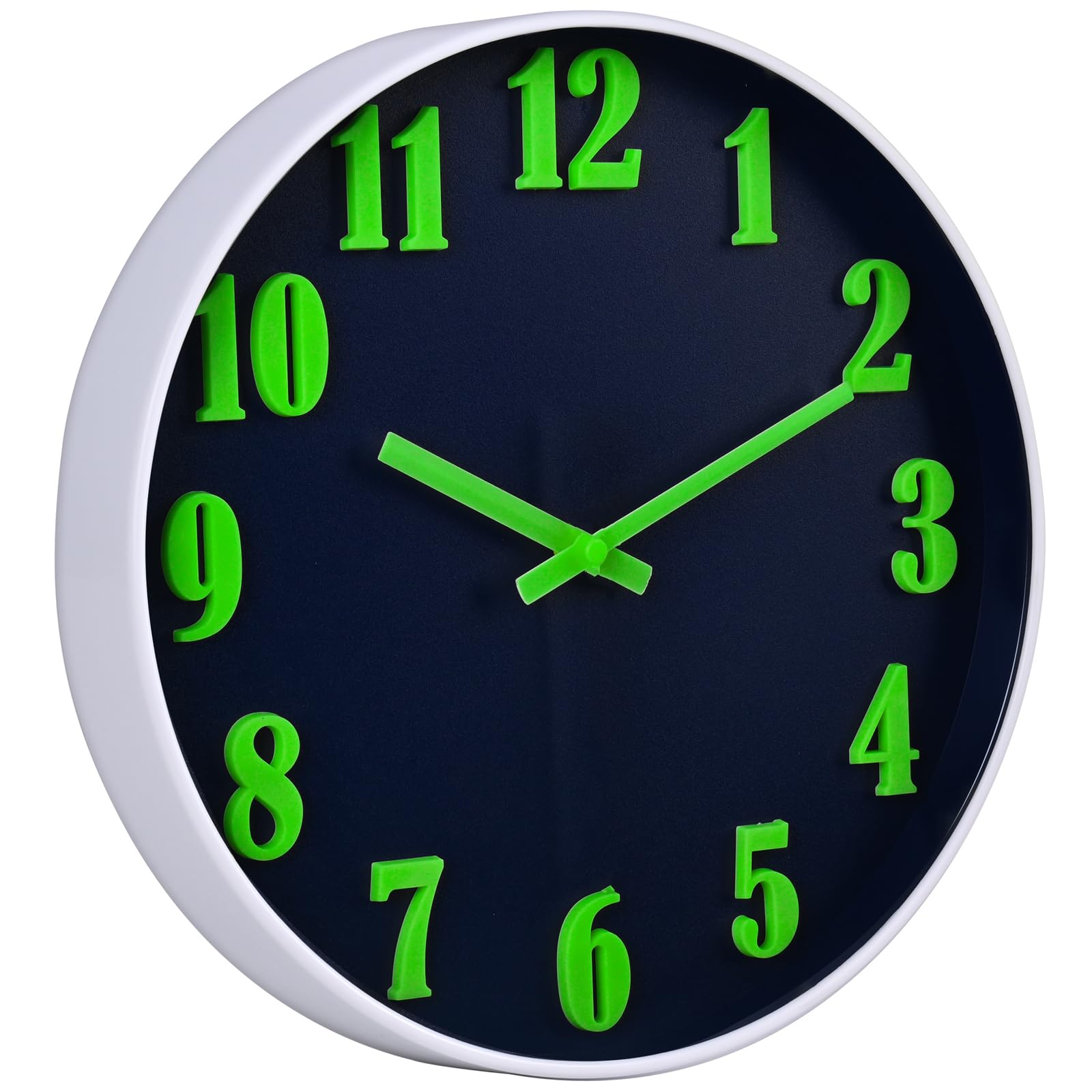 Amazon.com: Wall Clock Glow in The Dark- Silent 3D Numbers Luminous ...