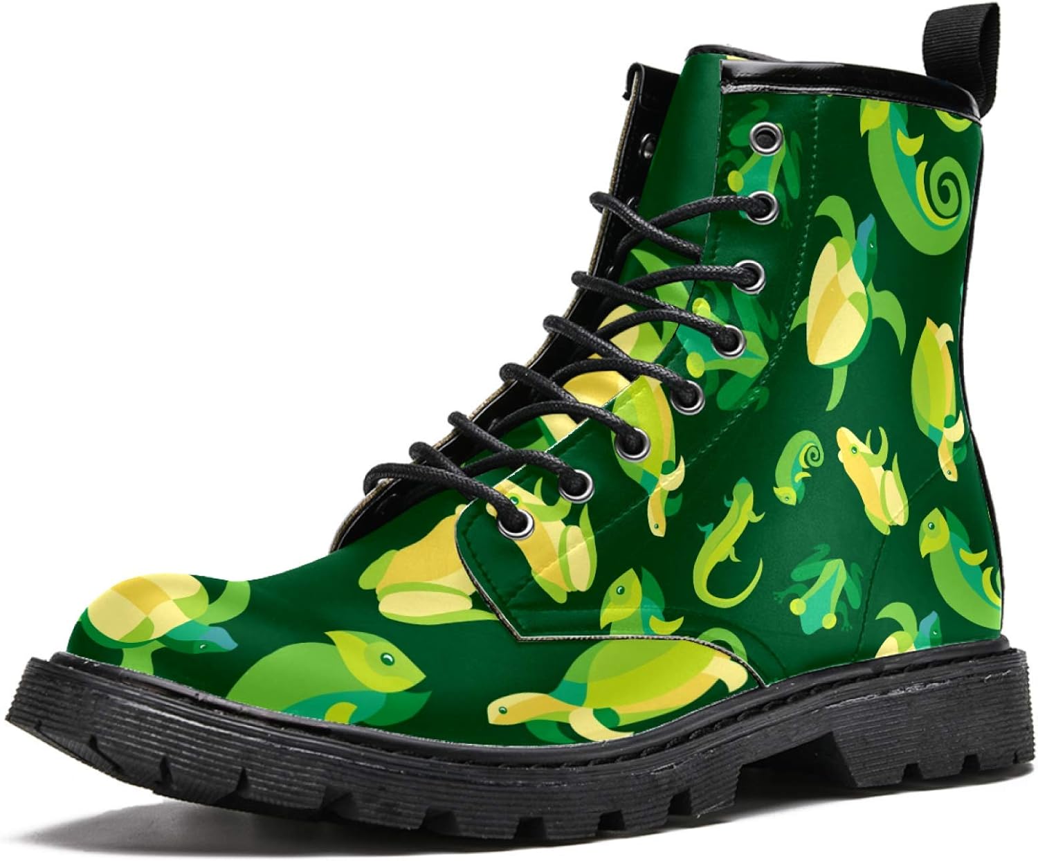 Amazon.com | 8.5 Frogs and Lizard Classic Winter Shoes Print Girl Ankle ...