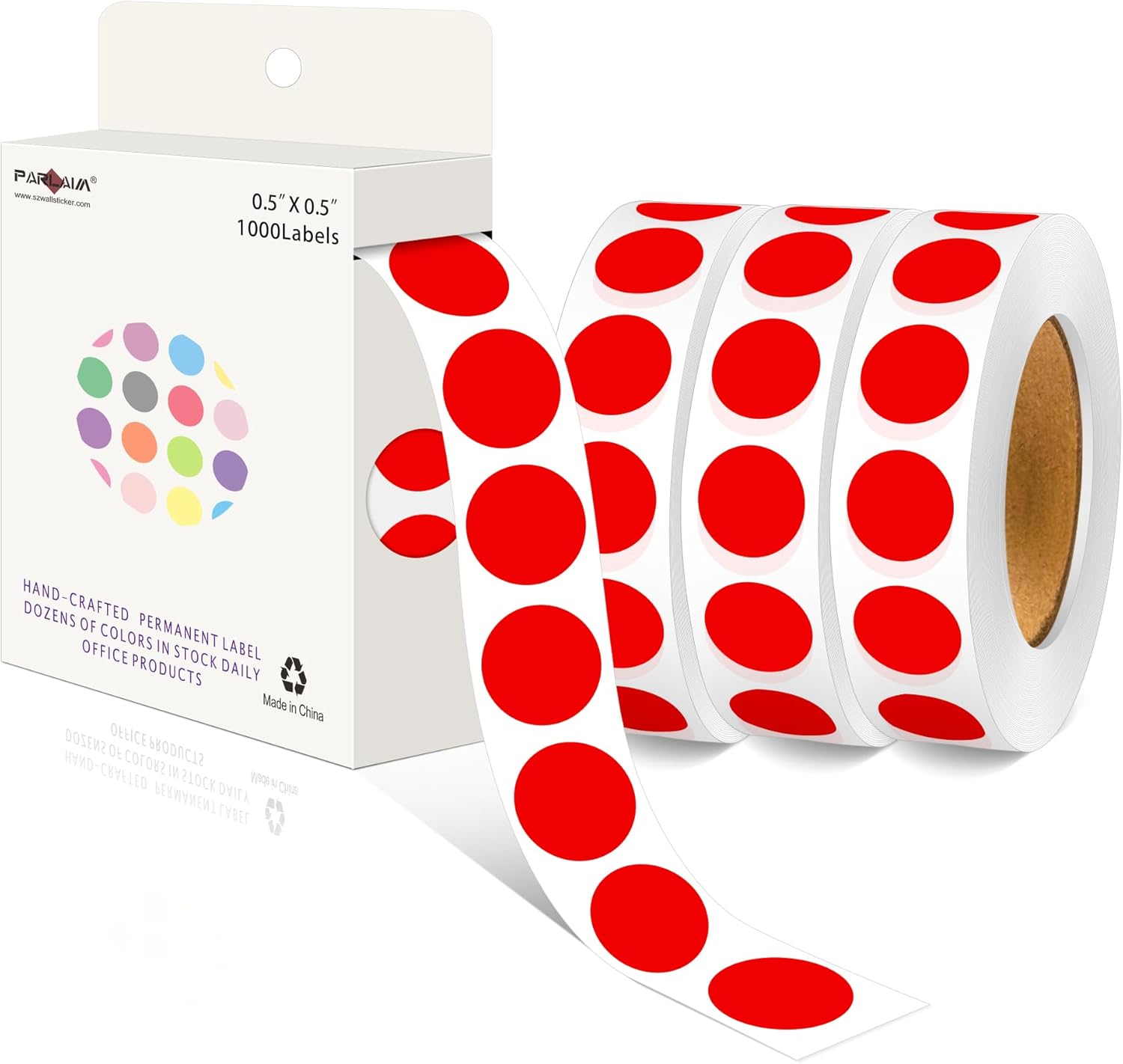 Amazon.com: PARLAIM 1/2 Inch Round Permanent Adhesive Color-Code Dot ...