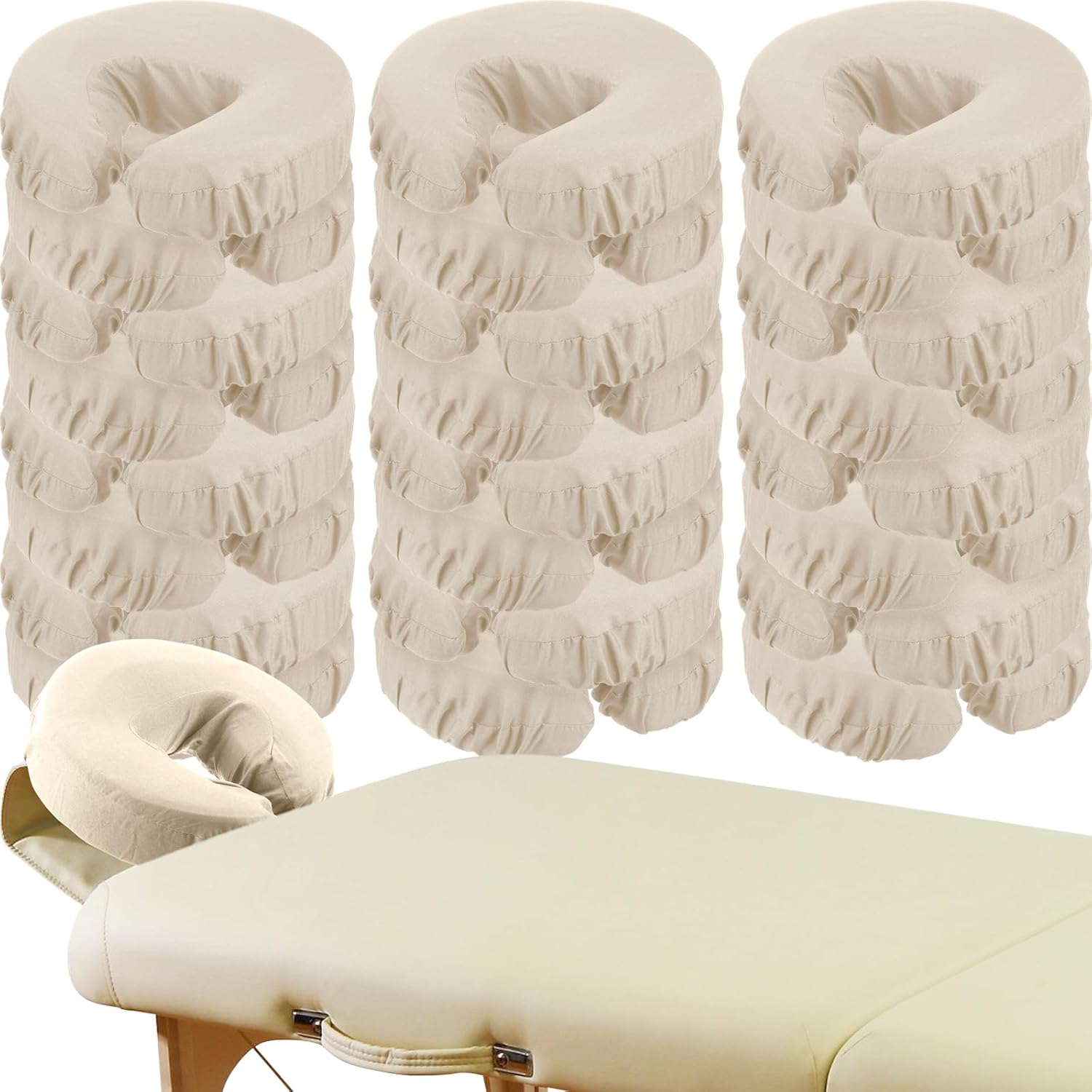 Amazon.com : 24 Pcs Face Cradle Covers for Massage Table Microfiber ...
