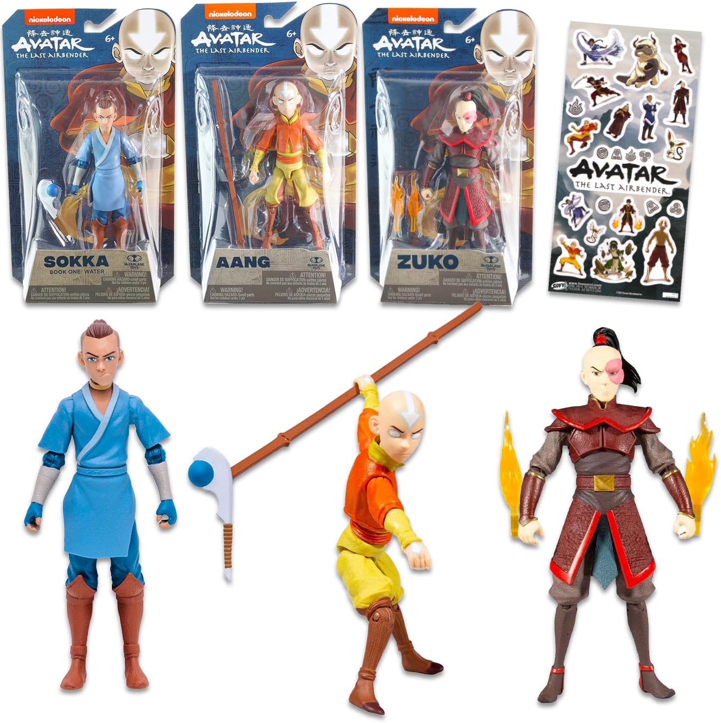 Amazon.com: Nickelodeon Avatar The Last Airbender Action Figure Set ...