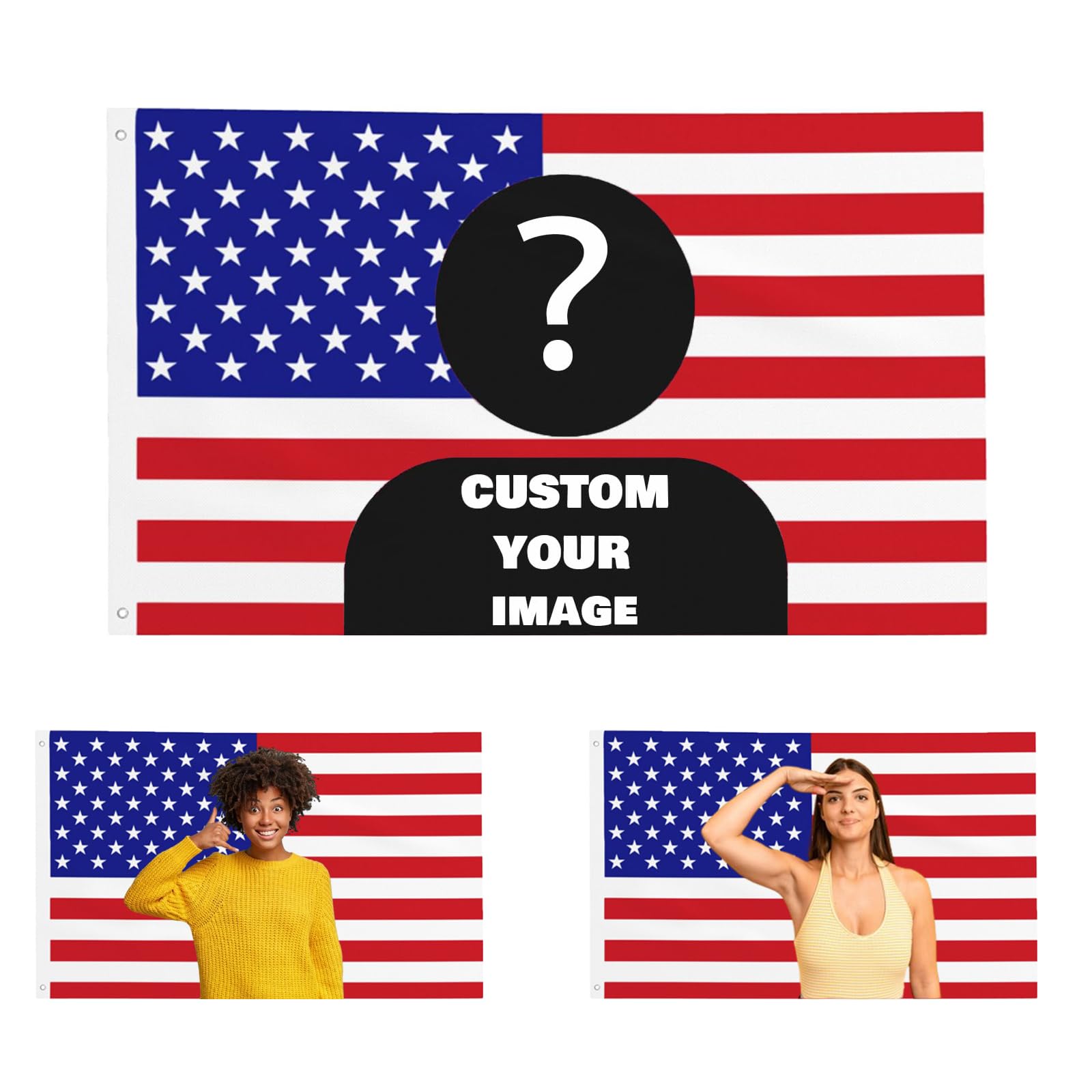 Amazon.com : Nxwdwqa Custom America Flag 3X5 Ft Personalized Flags Design Your Image Funny ...