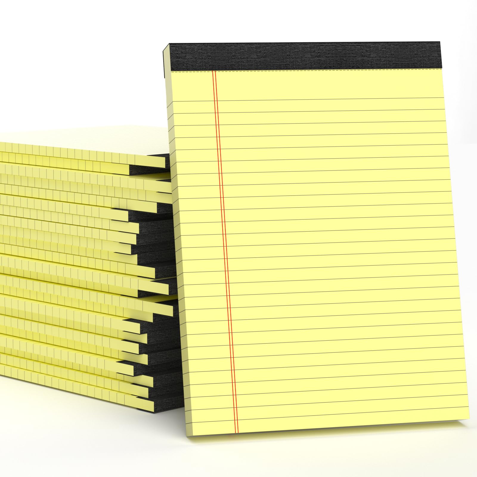 Amazon.com : 24 Pack Yellow Note Pads 8.5 x 11 Wide Ruled Lined Writing ...