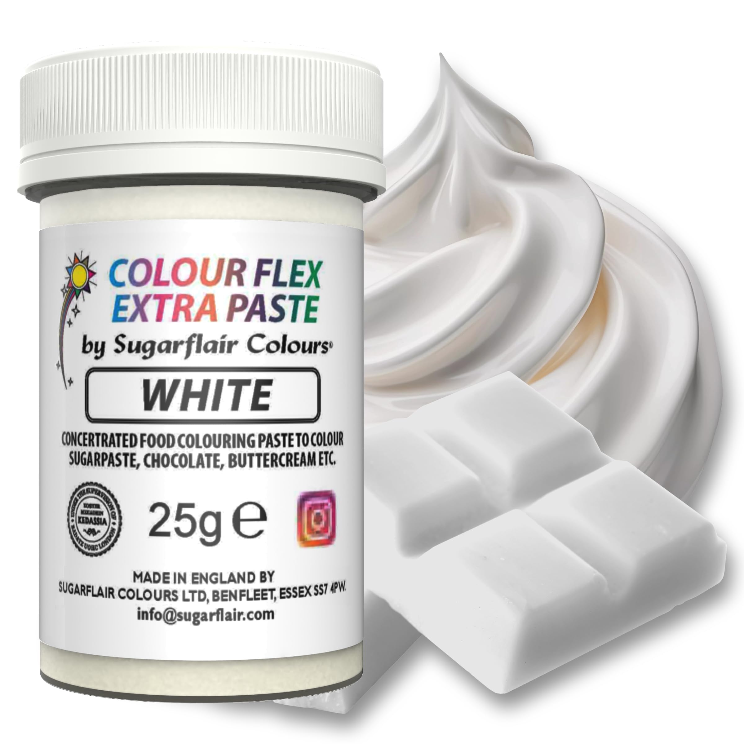 Colour Flex White Food Colouring Paste - Extra Concentrated, Vibrant ...