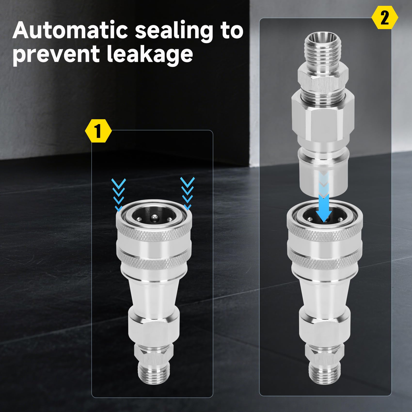 Snapklik.com : 2Pcs M14 M16 Hydraulic Quick Connect For Agt Mini ...