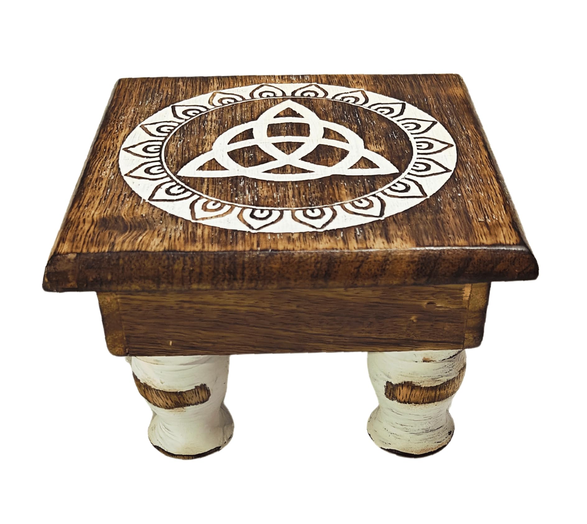 Amazon.com: VANIYA CRAFTS Wooden Handmade Engarved Small Altar Table ...