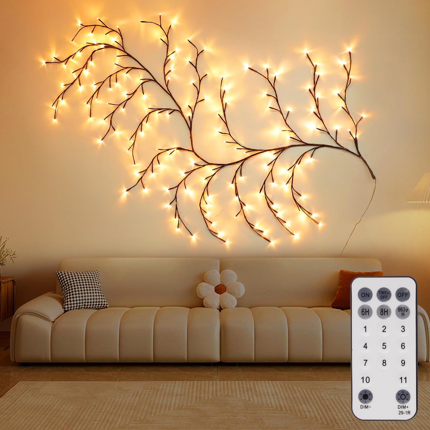 Amazon.com: Enchanted Willow Vine Lights, 7.5Ft 144 LEDs Vines for Home ...