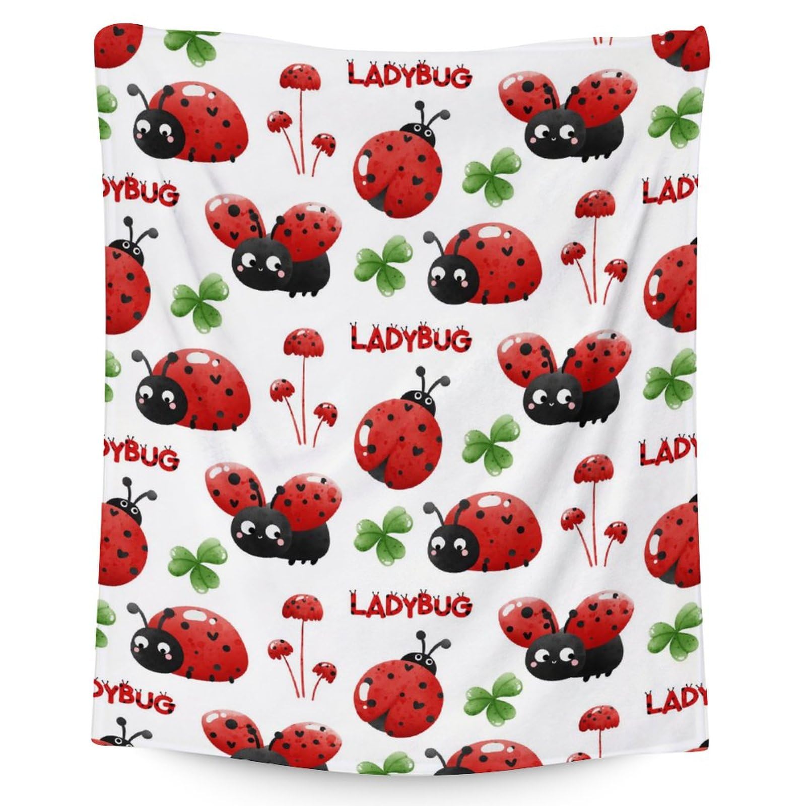 Amazon.com: Ladybug Throw Blanket - Soft, Fuzzy & Warm - 40x50 Inches ...