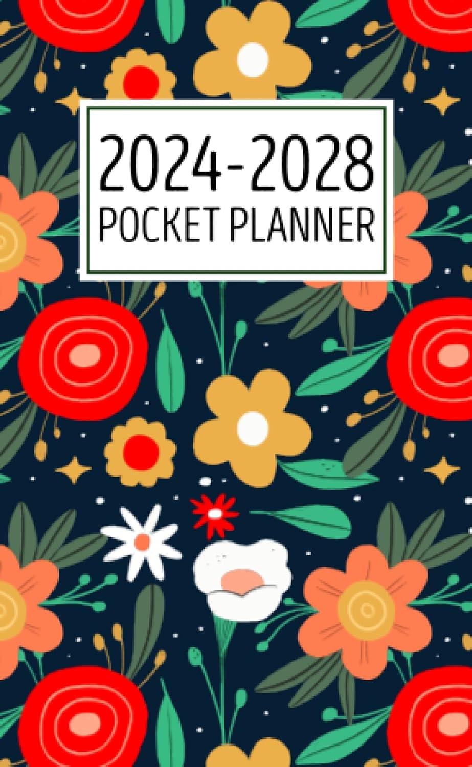 Amazon.com: 2024-2028 Pocket Planner: 5 year Pocket Calendar January ...
