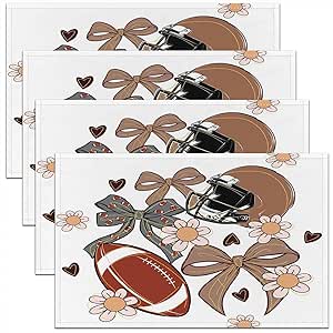 Amazon.com: Castle Fairy American Football Placemats 12x18 Inch for ...