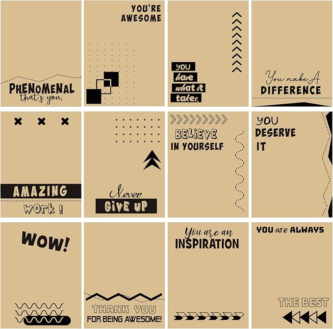 Amazon.com : 12 Pieces Empowering Sticky Note Pads 3" x 4" Motivational ...