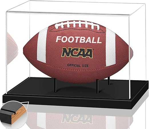 Amazon.com: Football Display Case, Acrylic Football Case Clear, UV ...